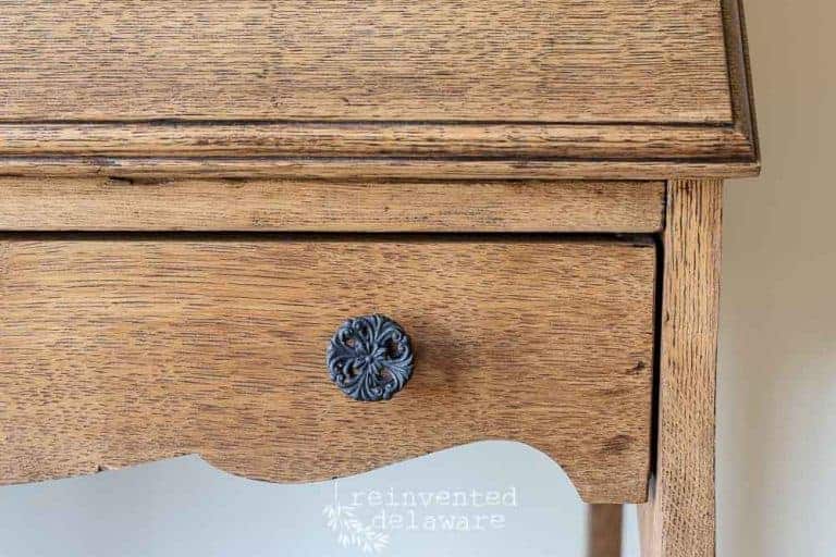 Affordable Natural Wood Finish: A Secretary Desk Makeover - Reinvented ...