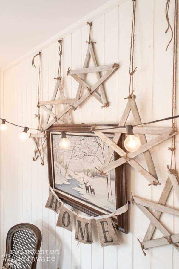How to Make a Hanging Star DIY Easy Holiday Decorations | Reinvented ...