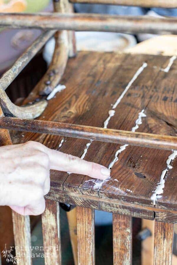 Easy Chair Seat Repair | Antique School Desk Chair | Reinvented Delaware