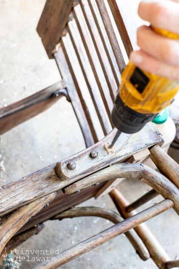 Easy Chair Seat Repair | Antique School Desk Chair | Reinvented Delaware