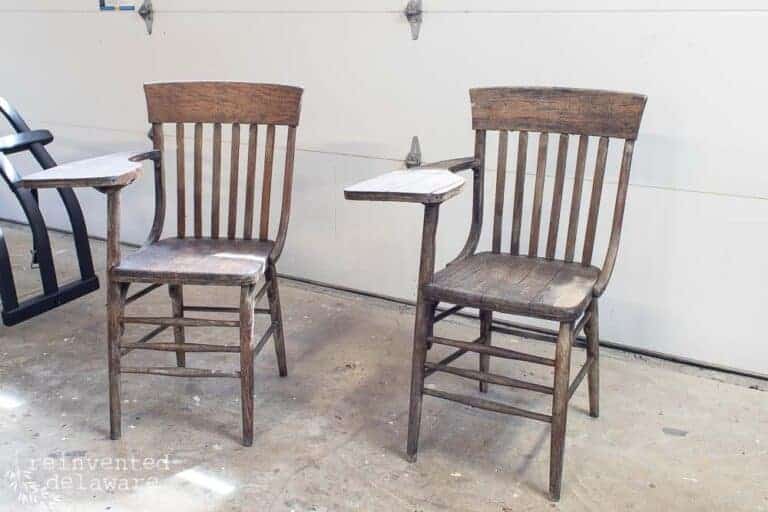 Easy Chair Seat Repair | Antique School Desk Chair | Reinvented Delaware