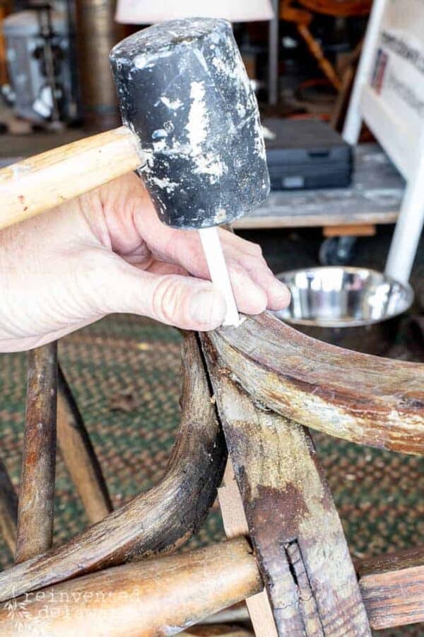 Easy Chair Seat Repair | Antique School Desk Chair | Reinvented Delaware