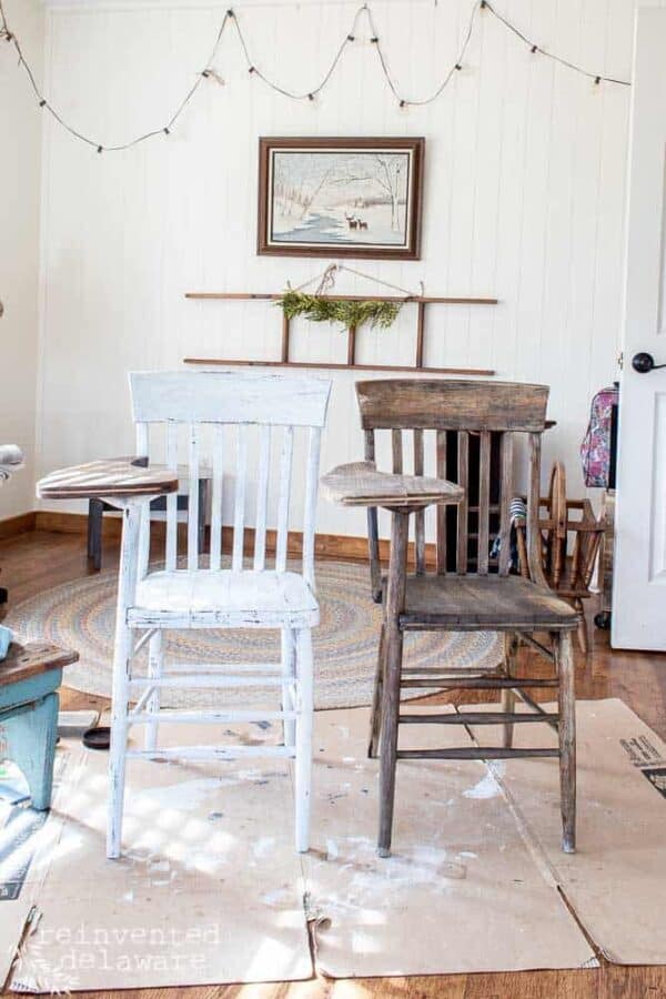 Easy Chair Seat Repair | Antique School Desk Chair | Reinvented Delaware