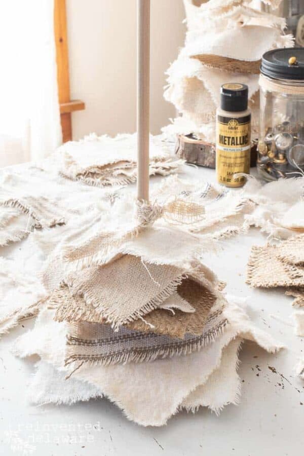 DIY Holiday Drop Cloth Christmas Trees | Reinvented Delaware