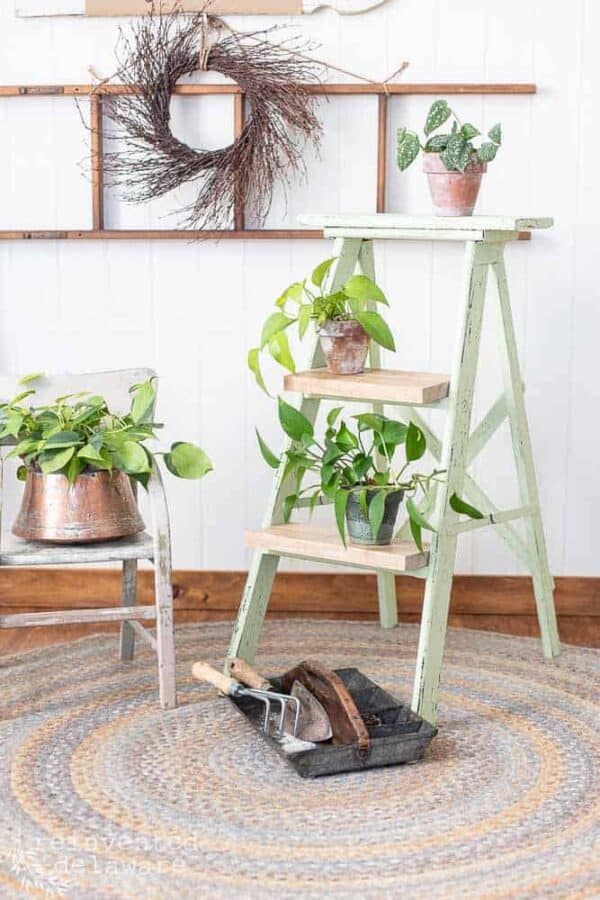 Upcycled Step Ladder: Easy DIY Decor for your Home - Reinvented Delaware