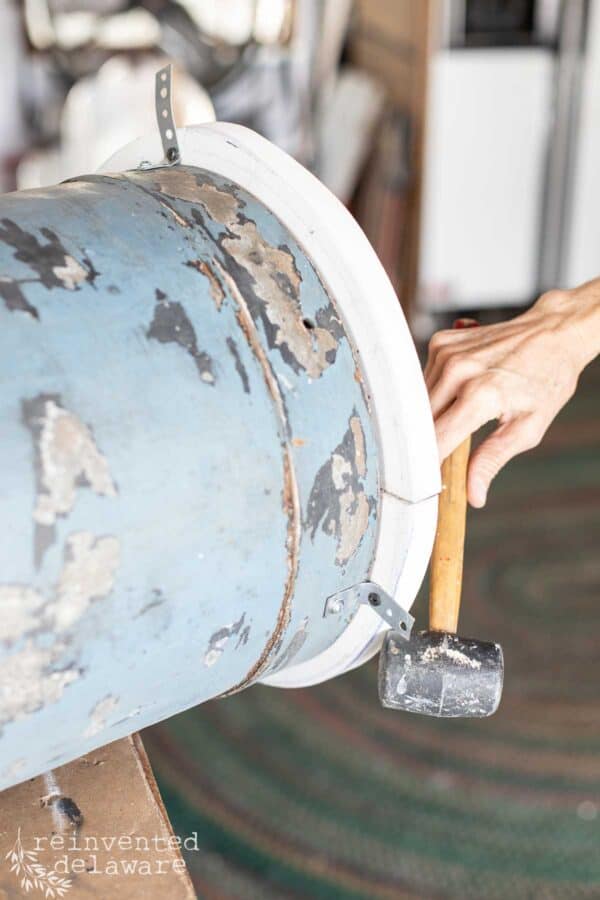 DIY Repurposed Old Milk Can with Magnolia Transfer - Reinvented Delaware