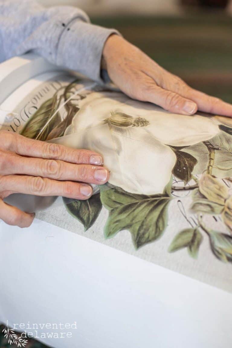 DIY Repurposed Old Milk Can with Magnolia Transfer - Reinvented Delaware