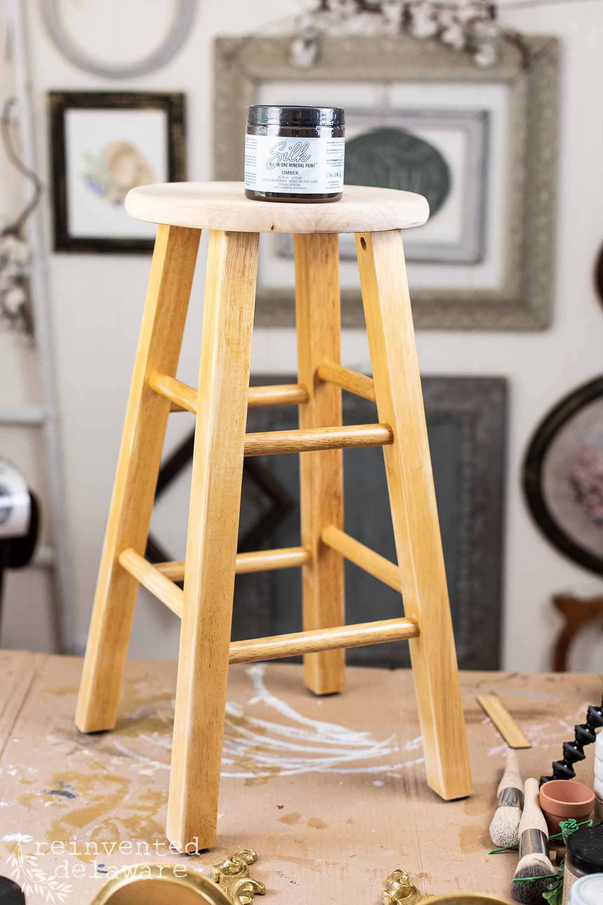 Easy Wooden Stool DIY Makeover Anyone Can Do - Dixie Belle Paint Company