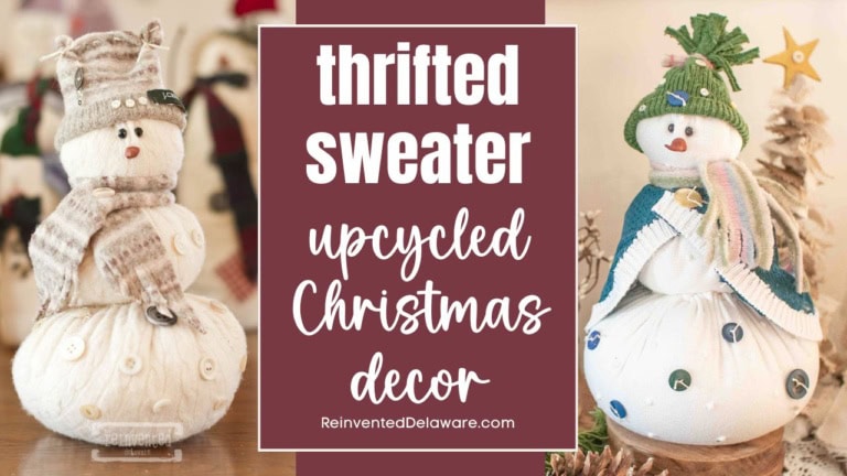 The Cutest Snowman made from Old Sweaters - Reinvented Delaware
